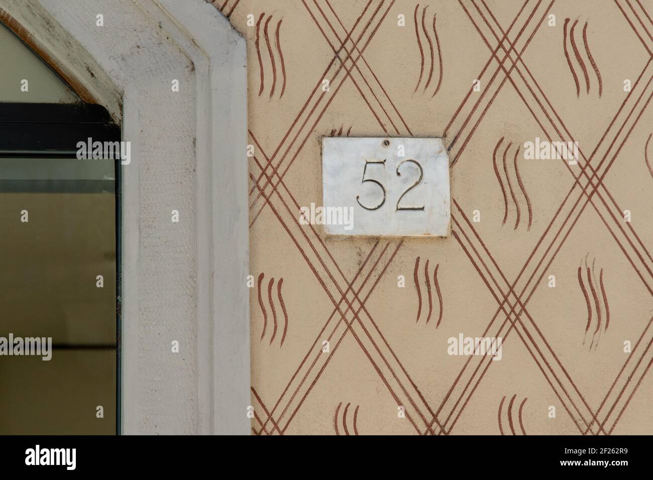 52 ancient house number, concept number Stock Photo - Alamy