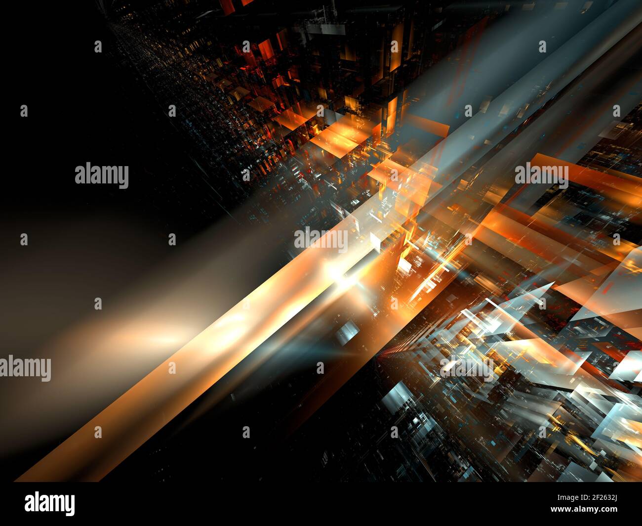 Abstract tech background with copy space - digitally generated 3d ...