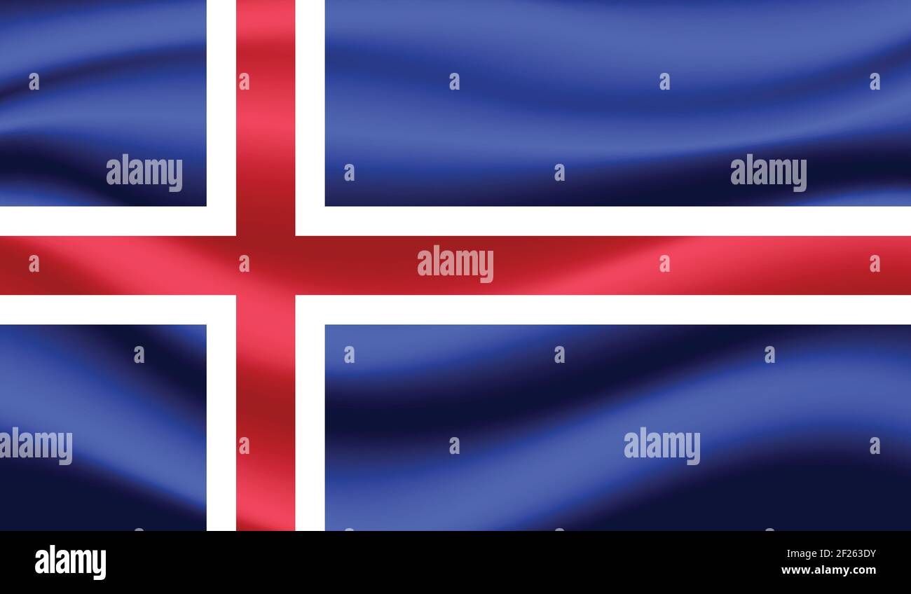 Iceland flag. Icelandic banner with scratched texture, grunge Stock ...