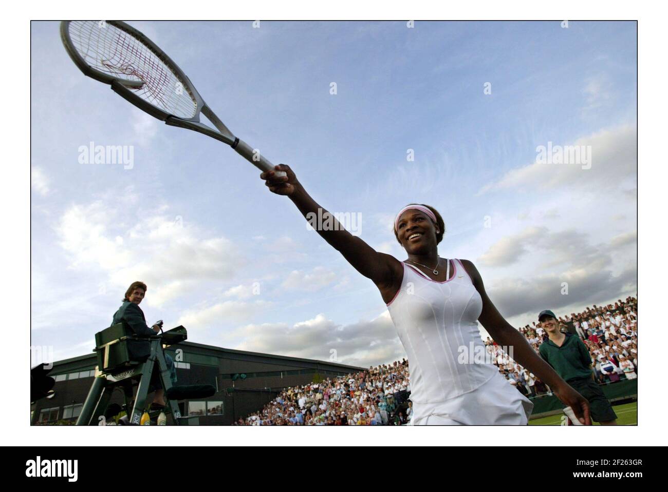 Serena Williams plays Angela Haynes at Wimbledonpic David Sandison 21/5 ...