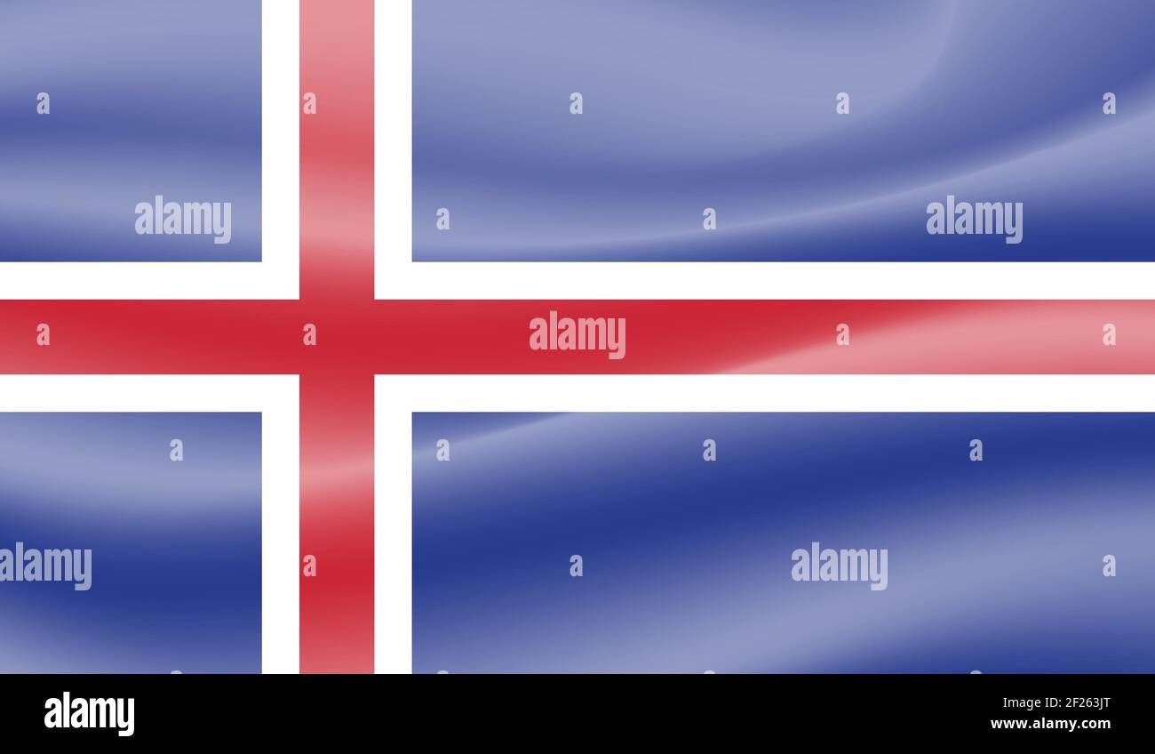 Iceland flag. Icelandic banner with scratched texture, grunge Stock ...