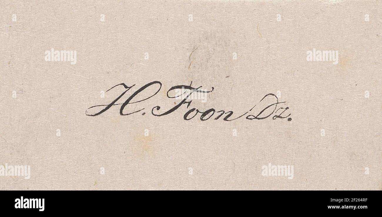 Signature of H. Phone Stock Photo - Alamy