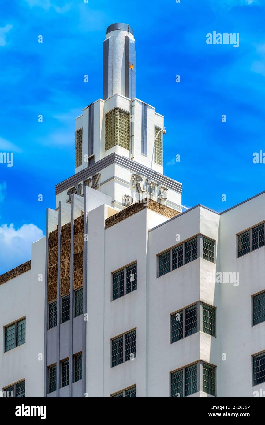 Art Deco Building Architecture, Miami, Florida, USA Stock Photo - Alamy