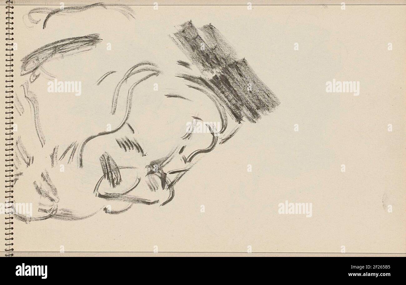 Portretkop van Joanna Lion Cachet-Cordes.Leaf 18 Recto from a ...