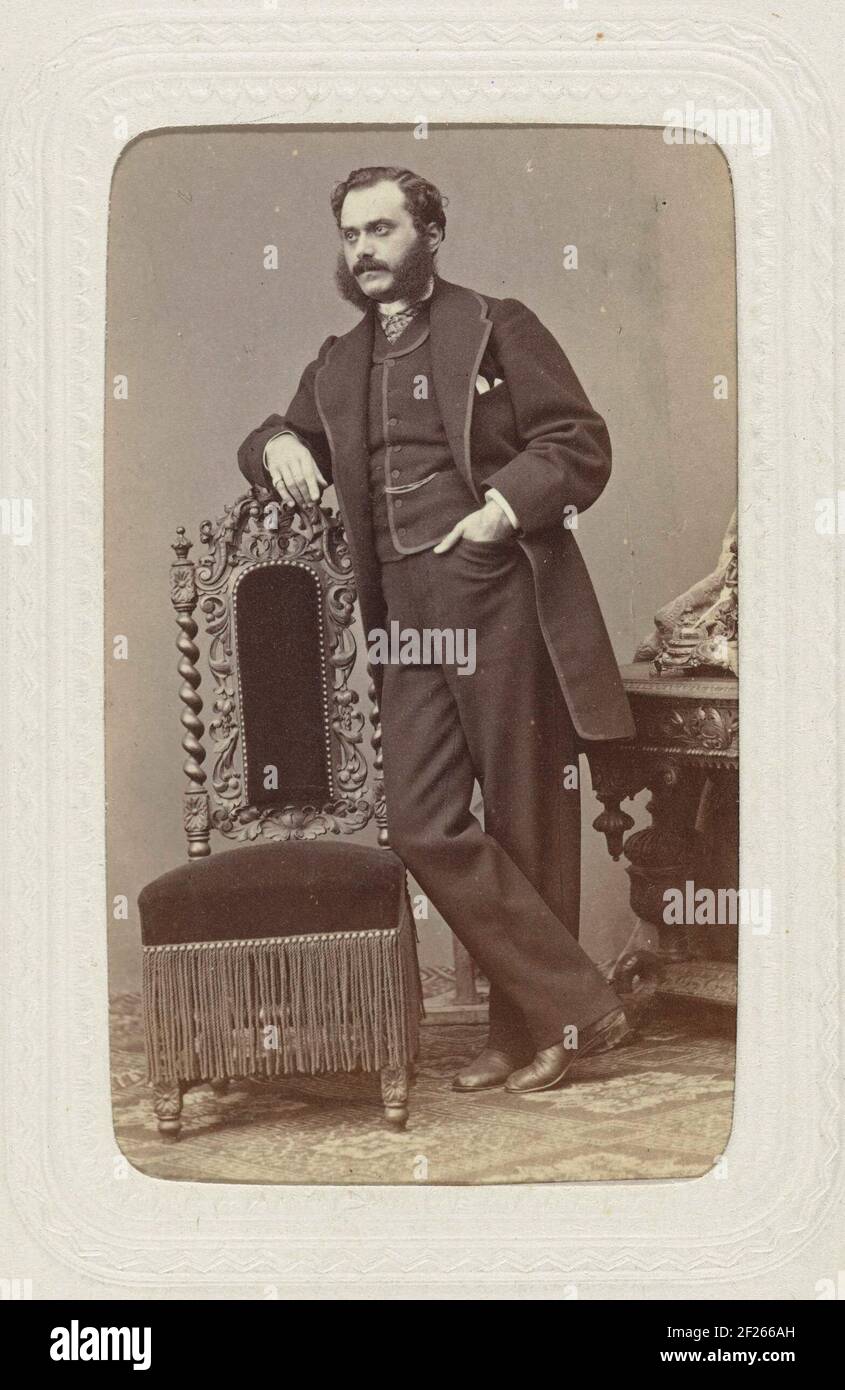 Studio portrait of a man with large sideburns finished in a beard Stock ...