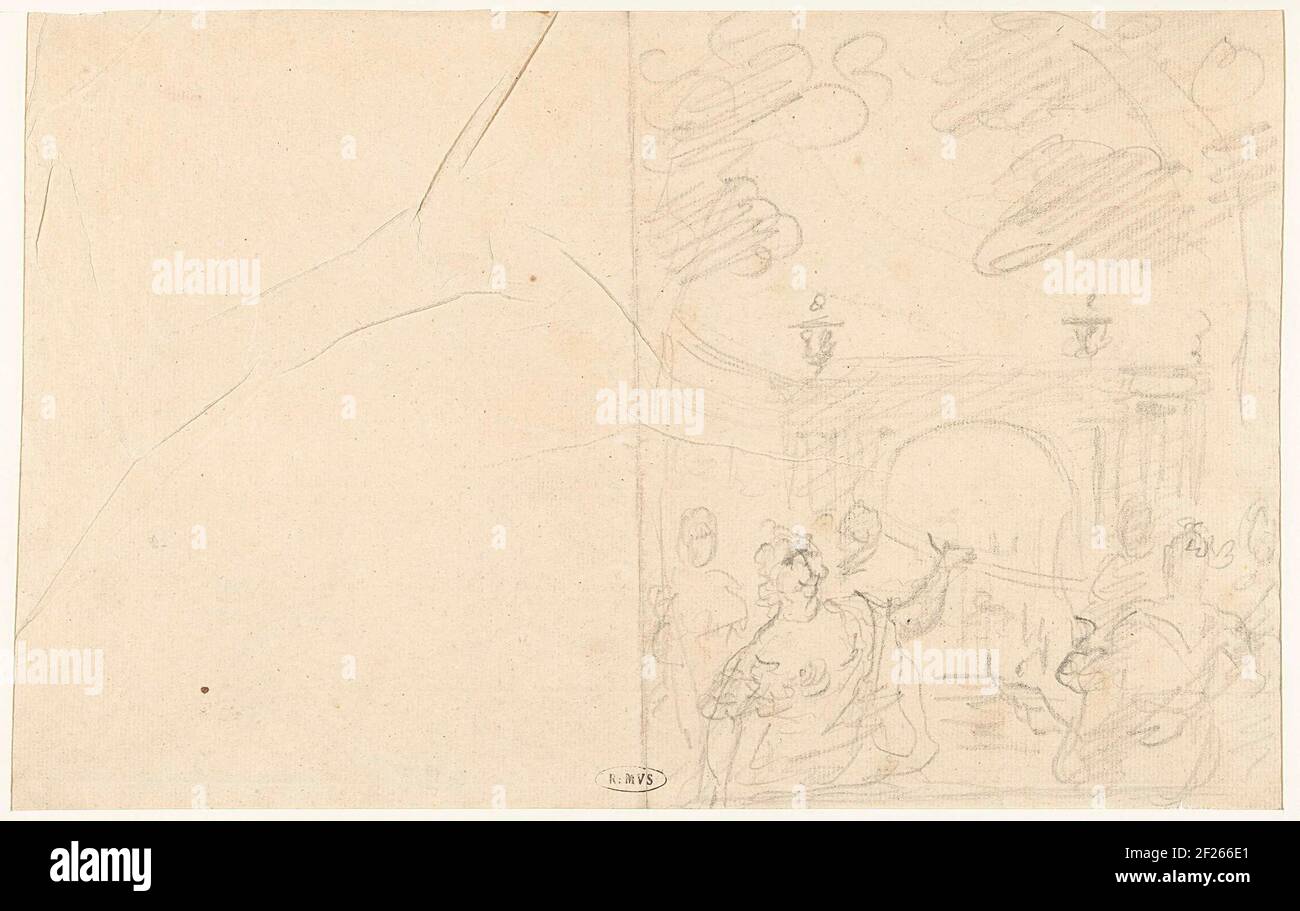 Sketch of figures in a landscape.design for a painting Stock Photo - Alamy
