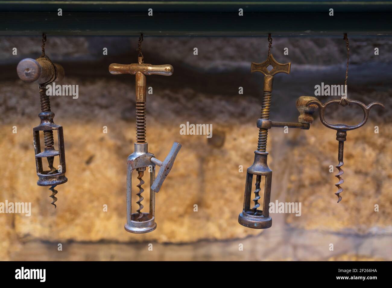 Collection of old corkscrew in Eger, Hungary Stock Photo - Alamy