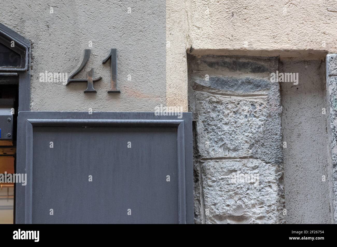 41 ancient house number, concept number Stock Photo - Alamy