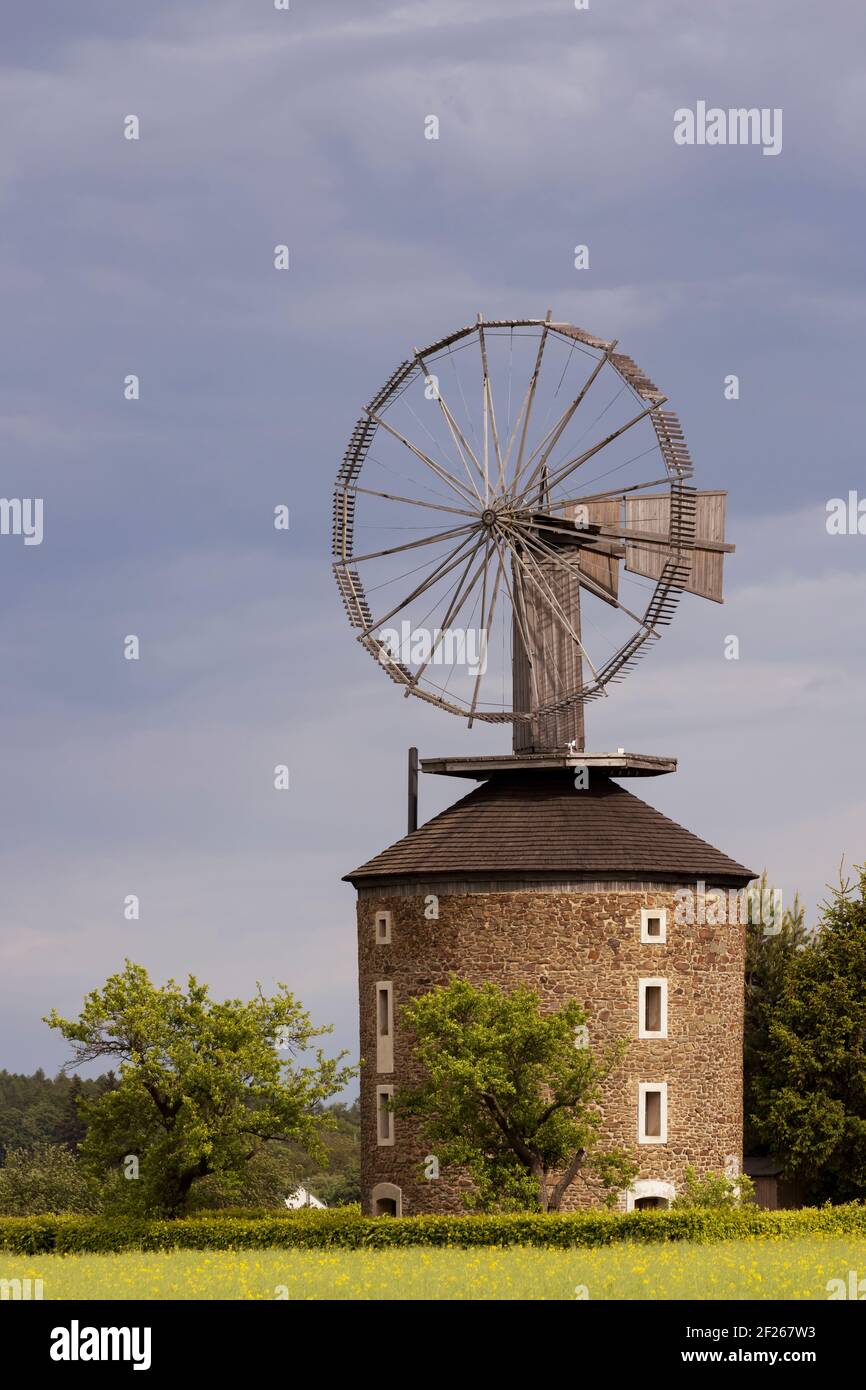 Dutch type windmill With a unique Halladay turbine in Ruprechtov ...