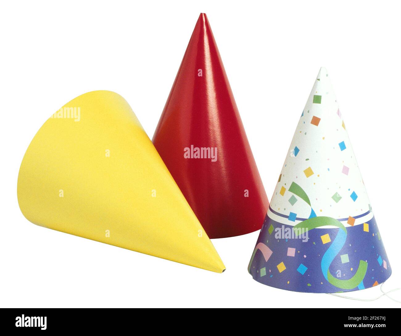 Colorful Party Hats for Party isolated on white background Stock Photo ...