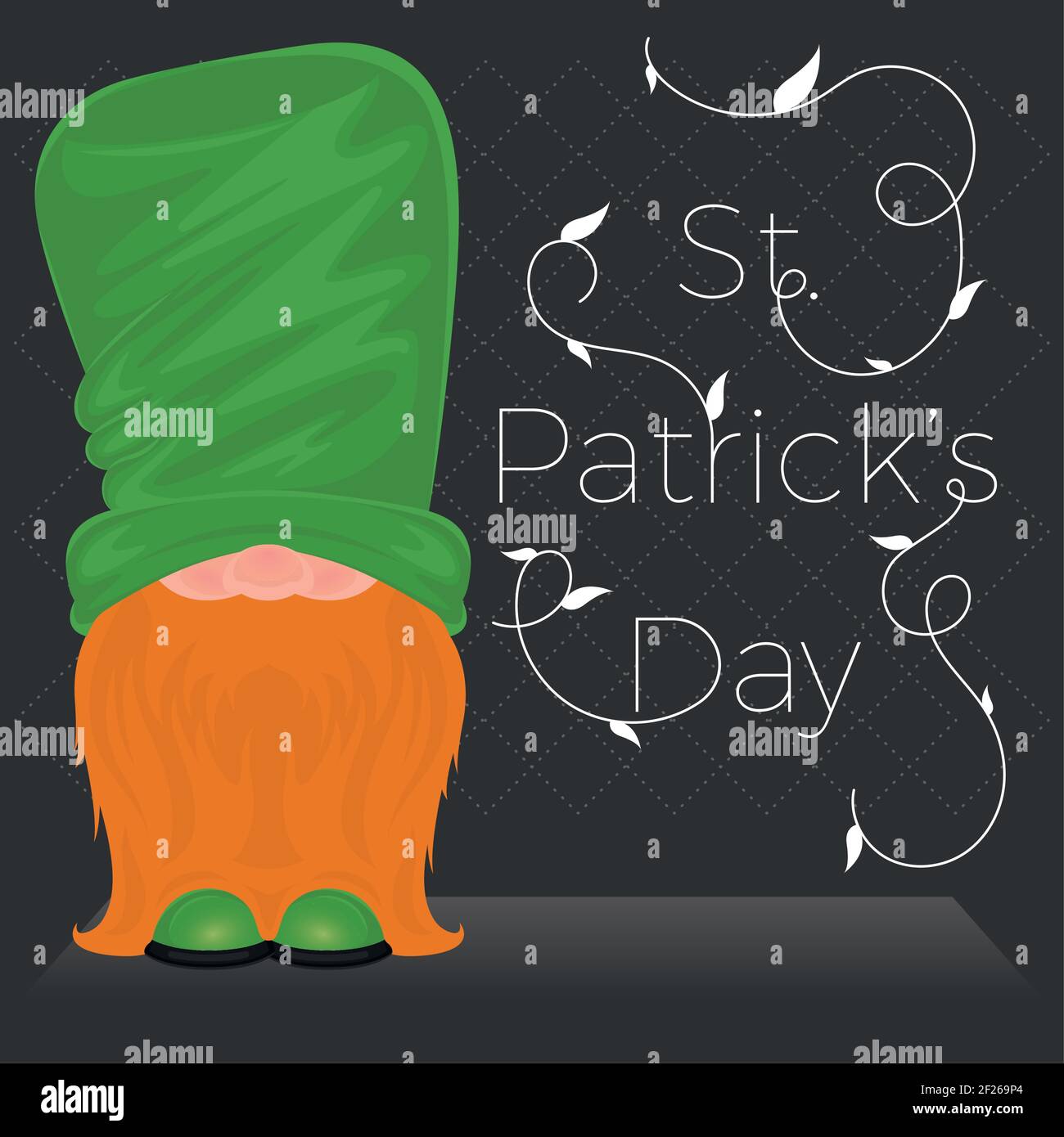 Irish elf cartoon. Saint patricks day card - Vector Stock Vector Image ...