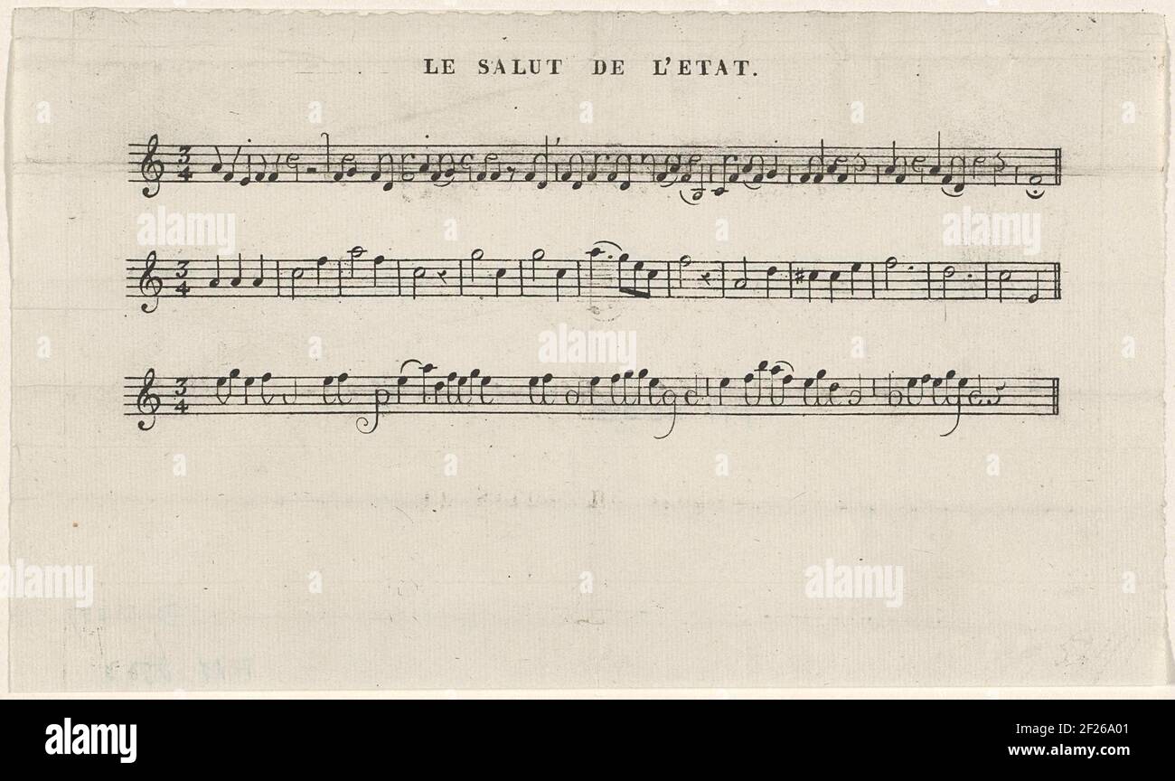 Lied op de kroonprins, 1830; Le salut de l'etat.Song in connection with ...