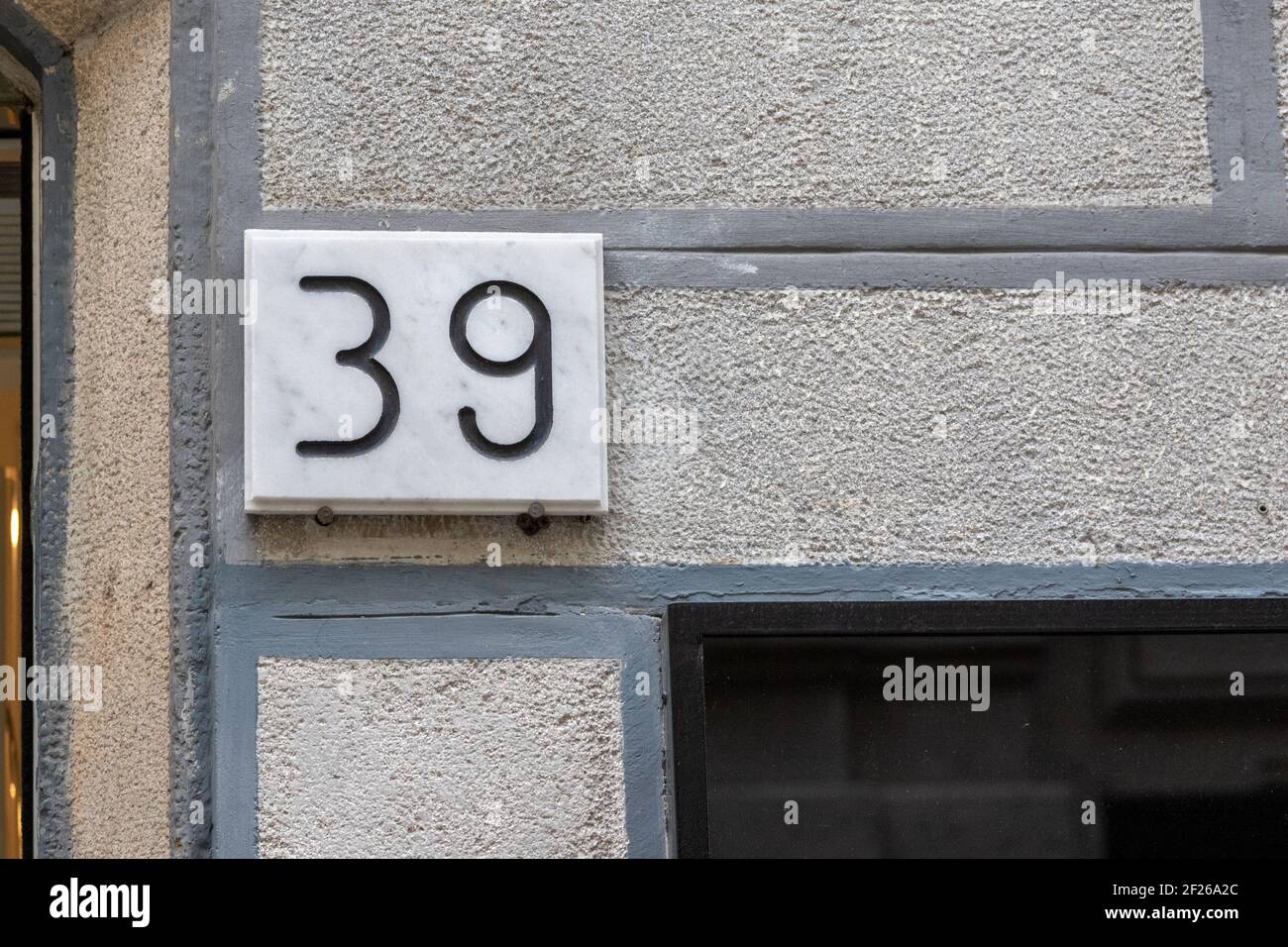 39 ancient house number, concept number Stock Photo - Alamy