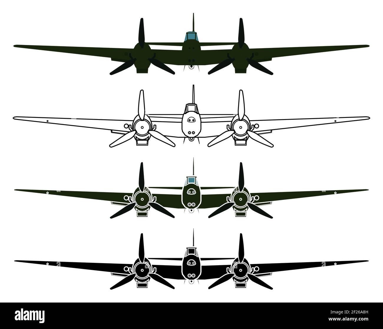 Me 110 wwii wwii Stock Vector Images - Alamy