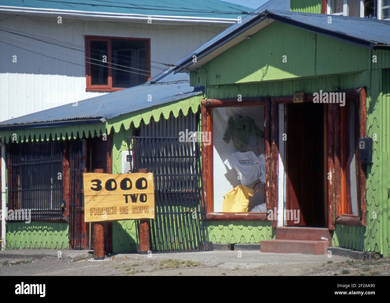 Patagonia Chile. Castro, Chiloé Island (scanned from colorslide Stock ...
