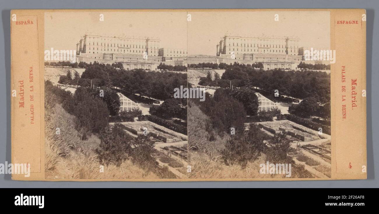 View of the Royal Palace in Madrid; Madrid. Palacio de la Reyna Stock ...