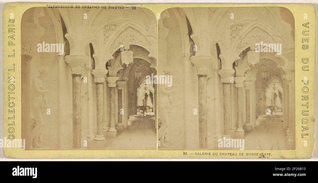 Gallery of the Chateau de Monserrate Stock Photo - Alamy