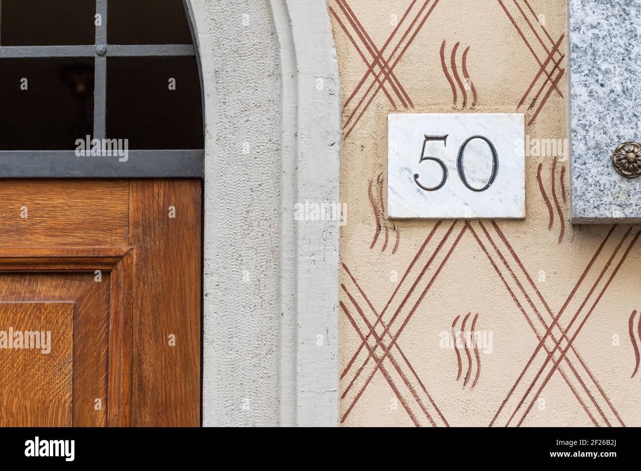 50 ancient house number, concept number Stock Photo - Alamy