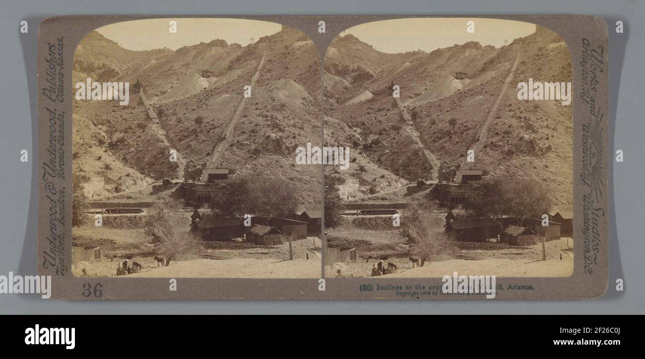 Inclines to the copper mines, Metcalf, Arizona Stock Photo - Alamy