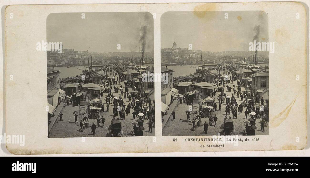 Constantinople. The bridge, from Stamboul Stock Photo - Alamy