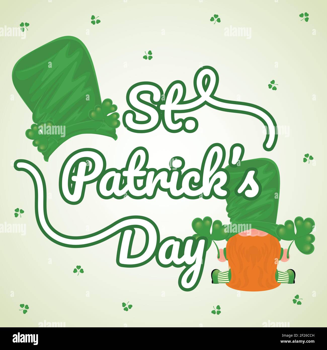 Irish elf cartoon. Saint patricks day card - Vector Stock Vector Image ...