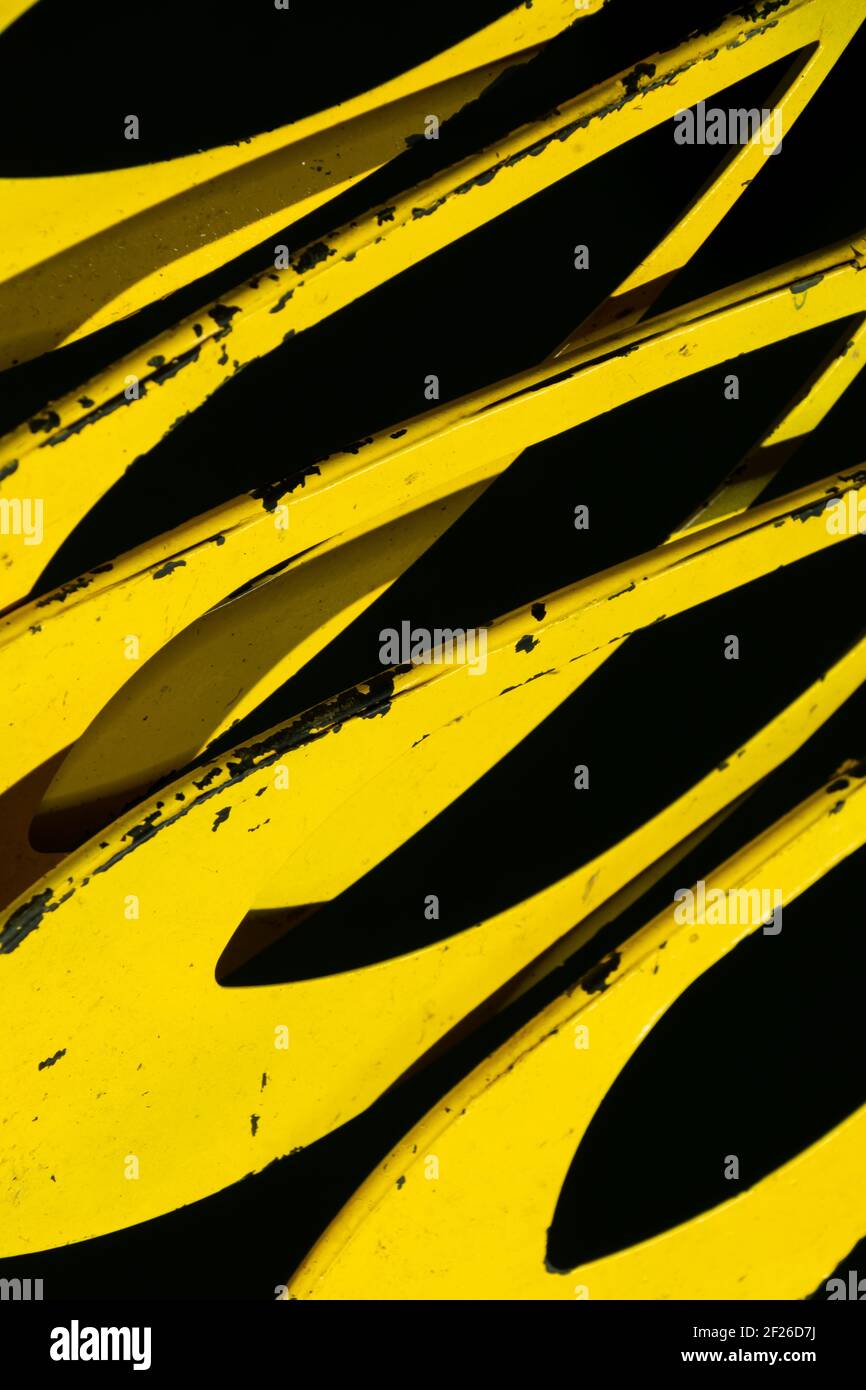 Abstract perspective of old metal windmill blades Stock Photo - Alamy