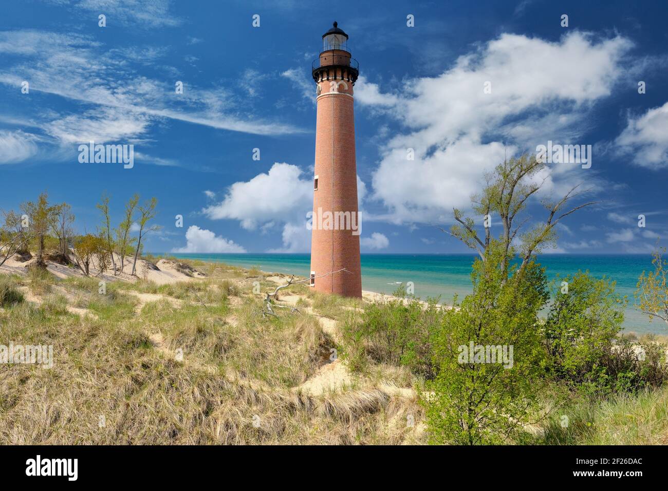 Little Sable Point Lighthouse in dunes, built in 1867 Stock Photo - Alamy