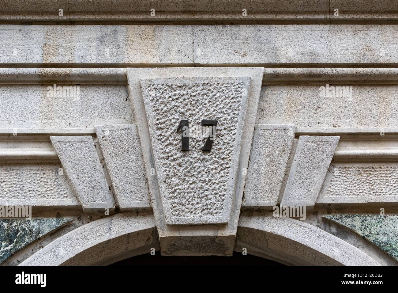17 ancient house number, concept number Stock Photo - Alamy