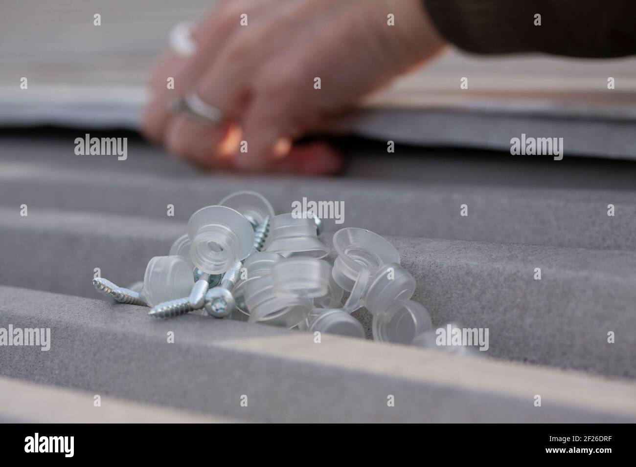 Metal roofing screws hi-res stock photography and images - Alamy