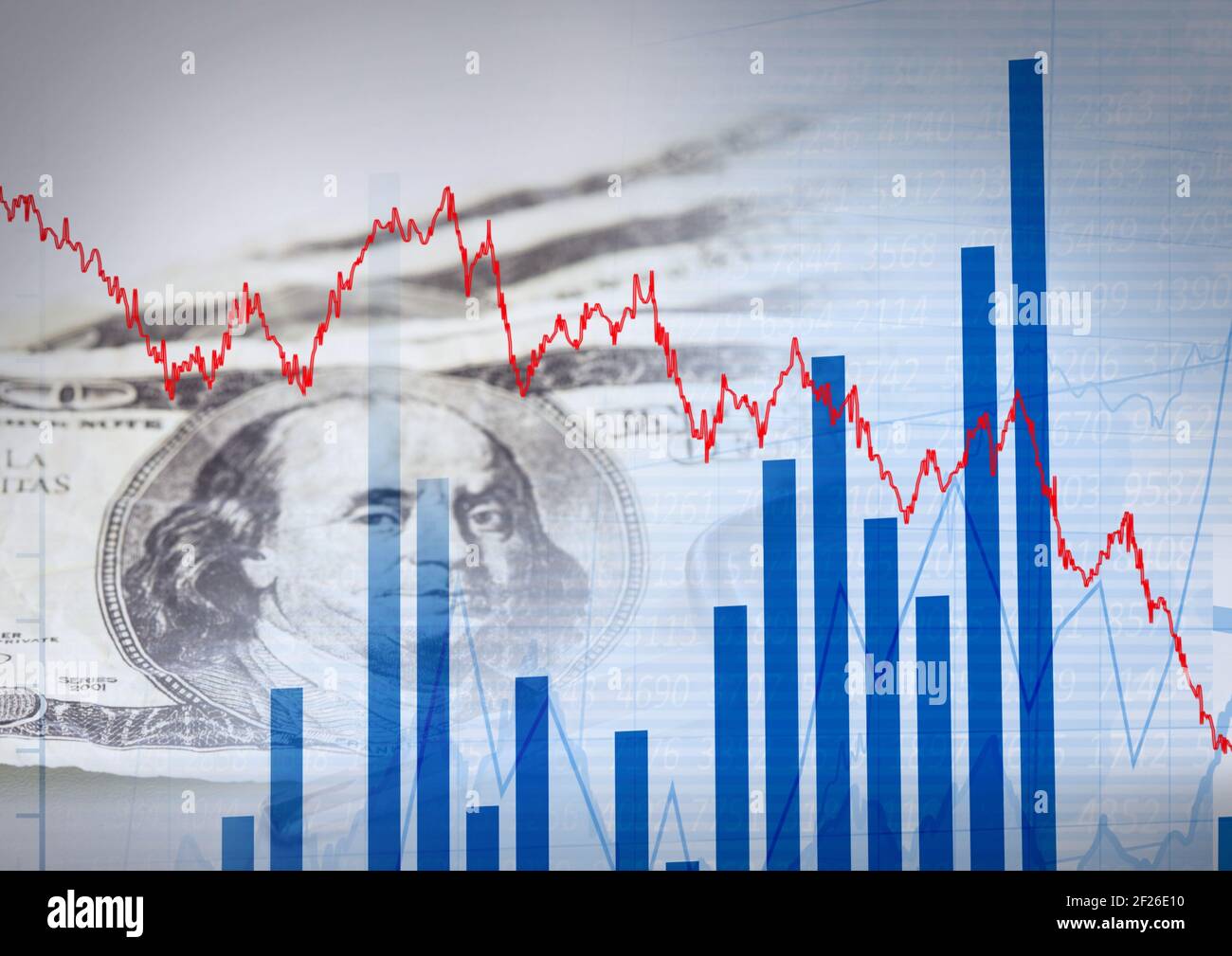 Red Graphs Over Statistical Data Processing Against American Dollar