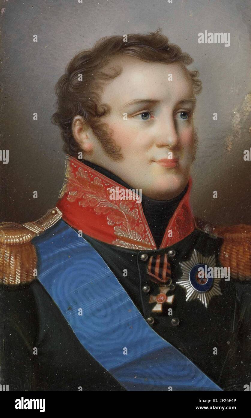 Portrait of Alexander I (1777-1825), Emperor of Russia.Portrait of ...