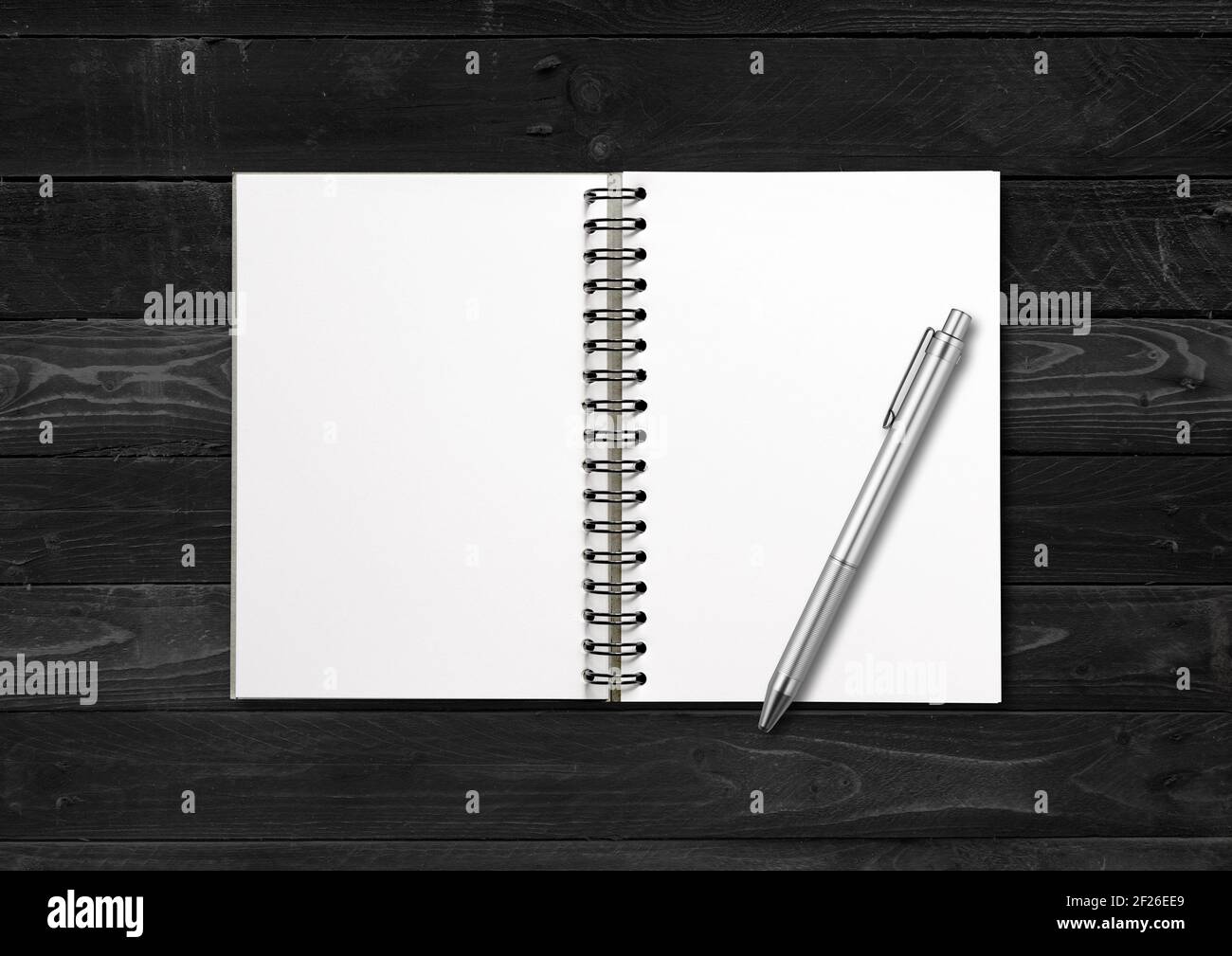 Spiral blank notebook paper black hi-res stock photography and images ...