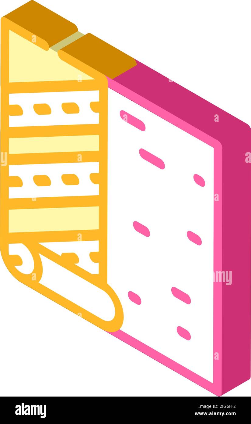 wallpapering wall isometric icon vector illustration sign Stock Vector ...