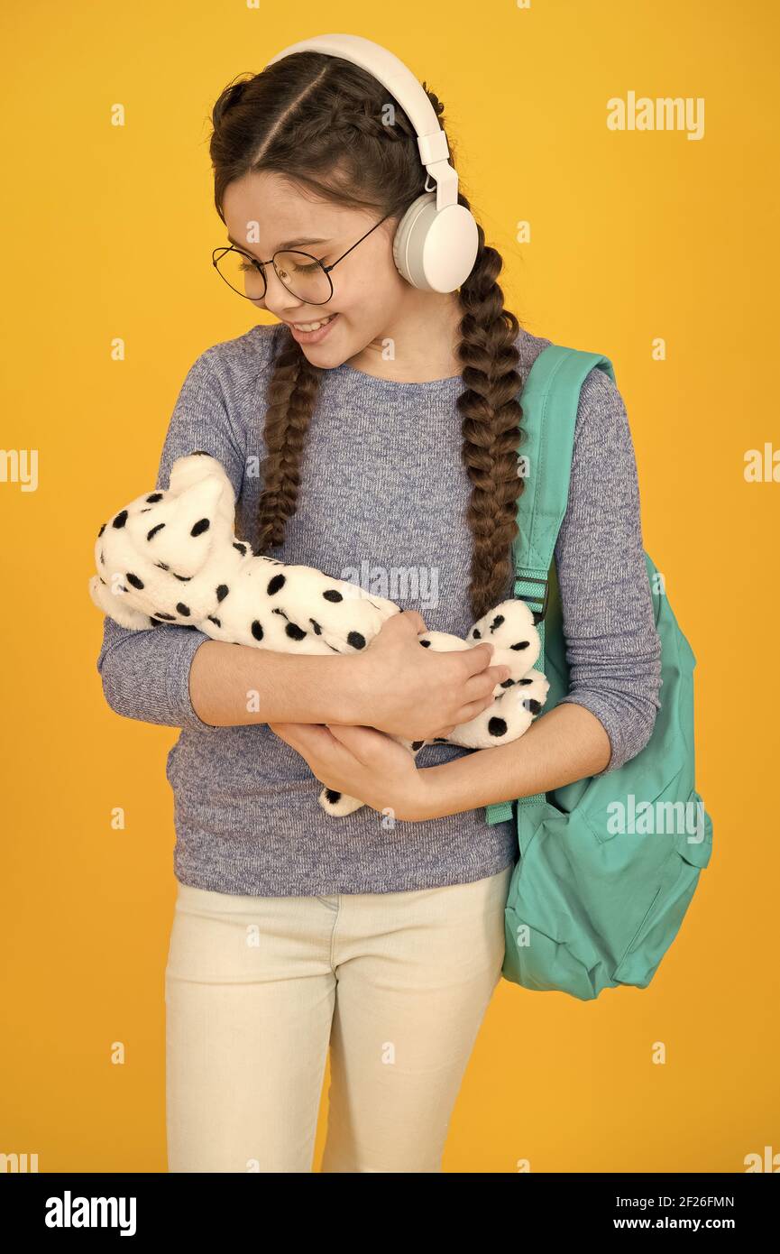 Adorable soft toy to fall in love with. Happy child cuddle toy dog ...