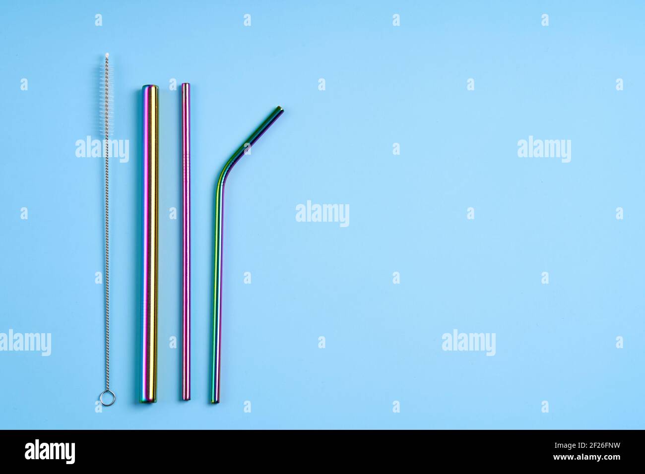 The modern trend in environmental care. Reusable metal straws for ...