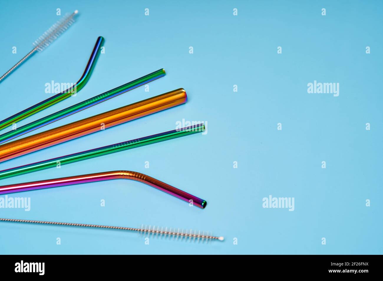 The modern trend in environmental care. Reusable metal straws for ...