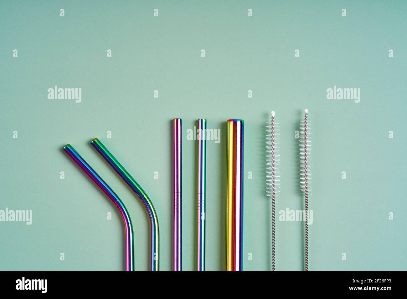 The modern trend in environmental care. Reusable metal straws for ...