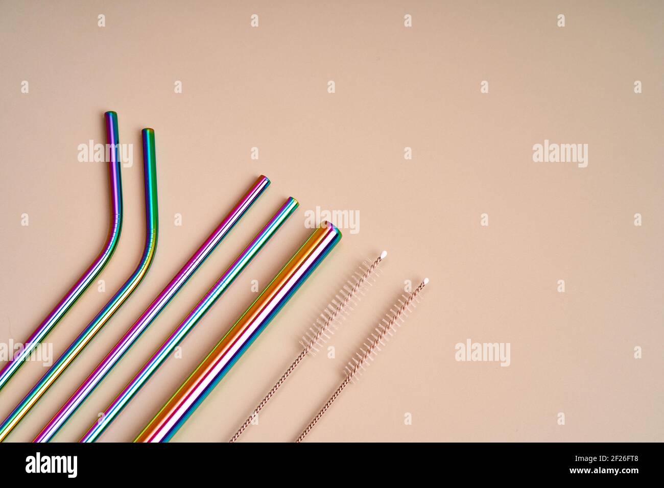 The modern trend in environmental care. Reusable metal straws for ...