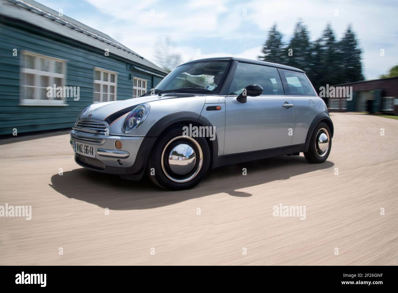 Retro style modded R50 (first generation) BMW Mini Stock Photo - Alamy