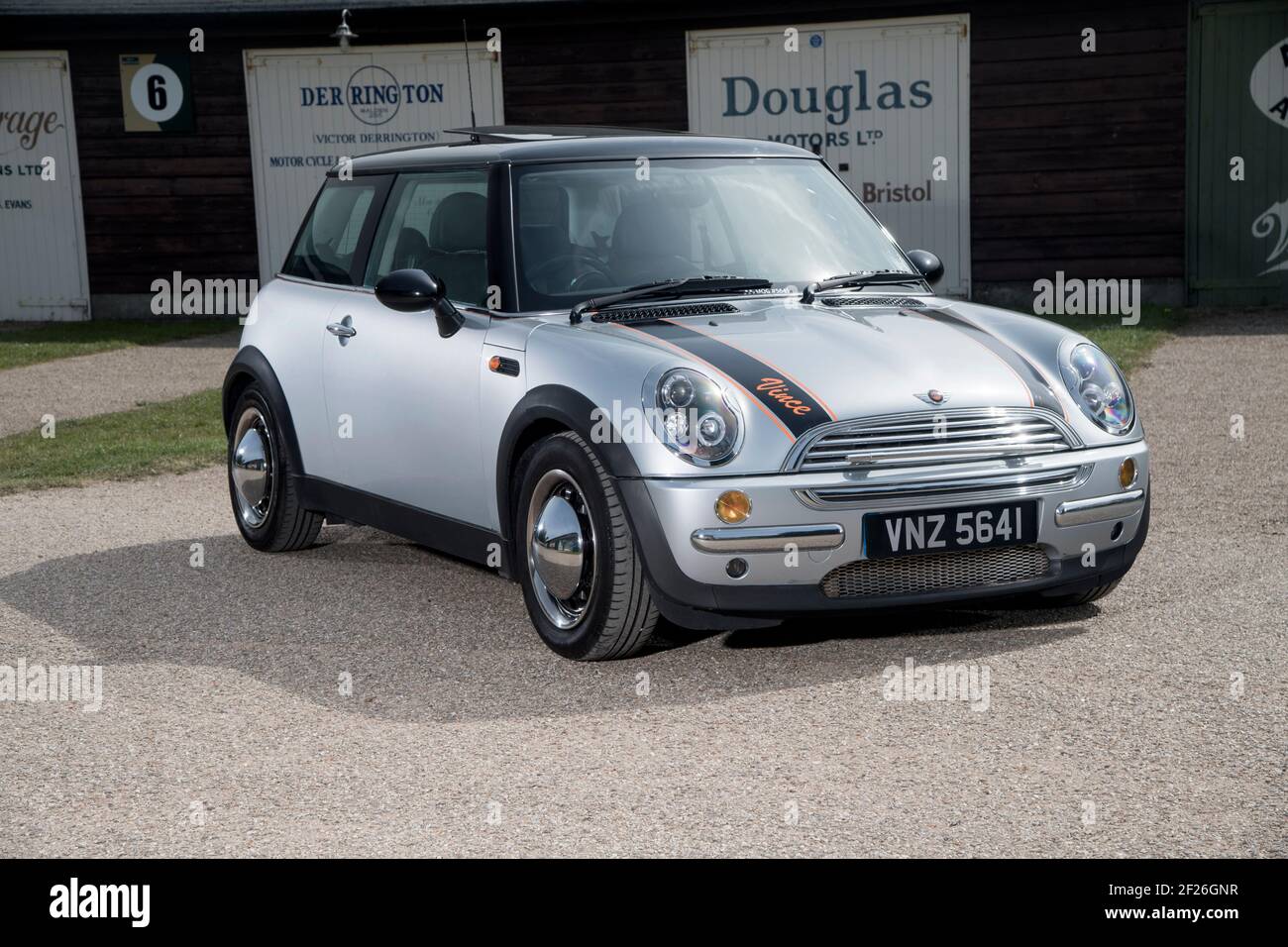 Retro style modded R50 (first generation) BMW Mini Stock Photo - Alamy