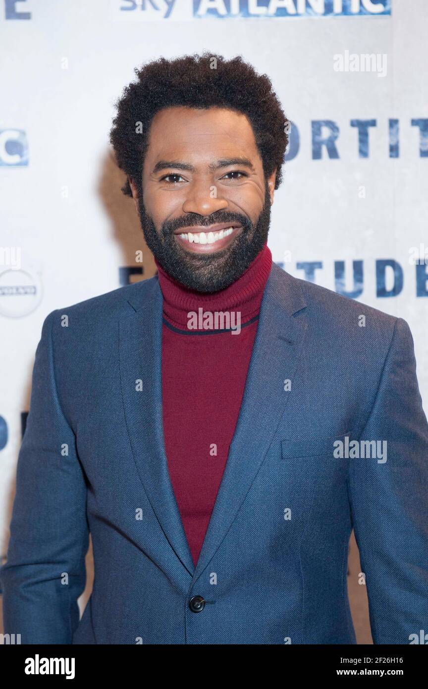 Nicolas Pinnock arrives at the Sky Atlantic Fortitude premiere at The ...