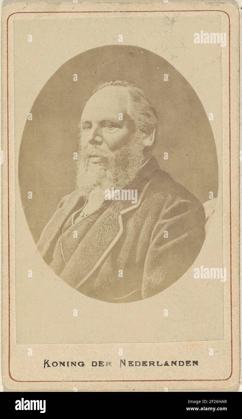 Portrait of Willem III, King of the Netherlands.Portrait of Willem III ...