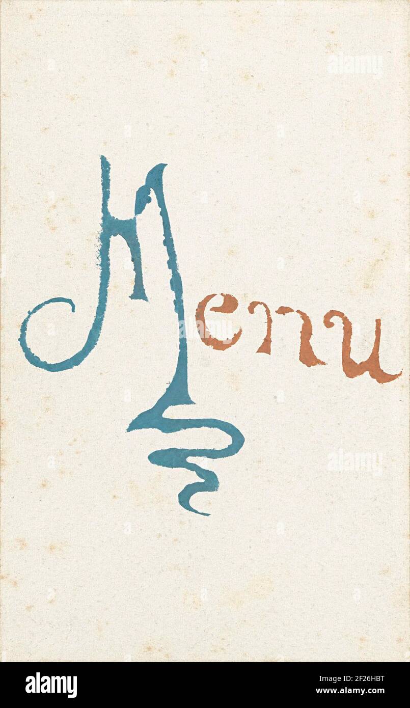 Design drawing for a menu Stock Photo - Alamy