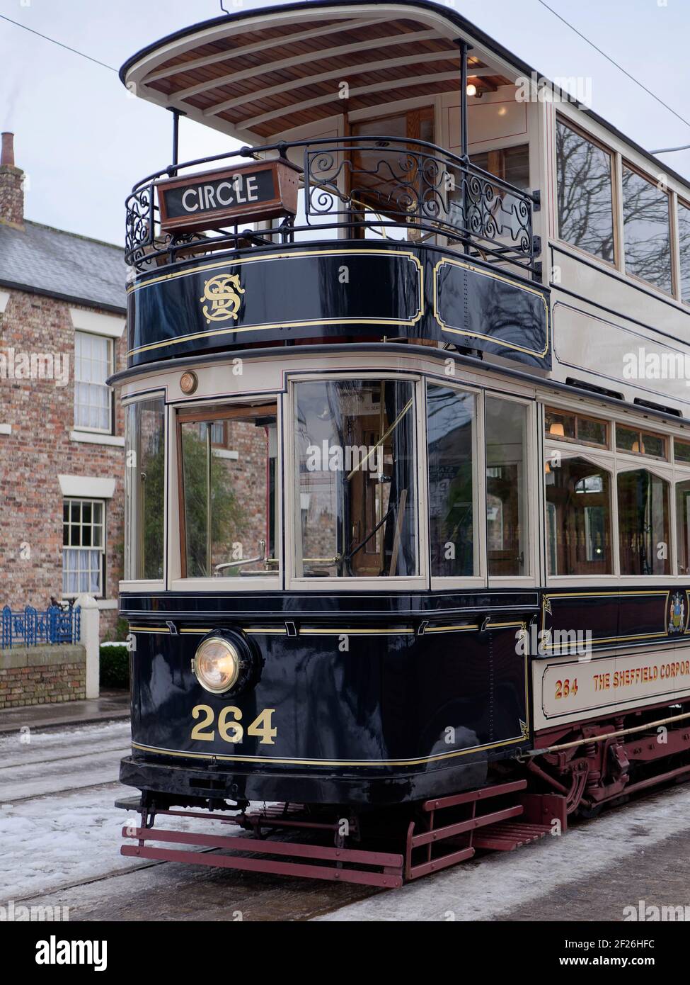 STANLEY, COUNTY DURHAM/UK - JANUARY 20 : Old Tram at the North of ...