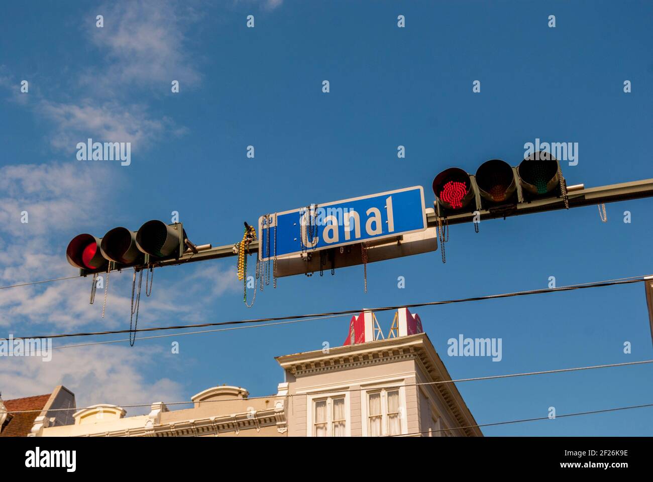 Canal st sign in French Quarter on Bourbon st New Orleans Louisiana ...