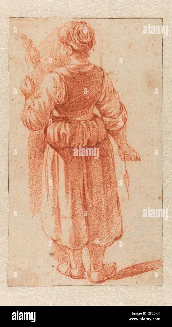 Spinning woman standing Stock Photo - Alamy