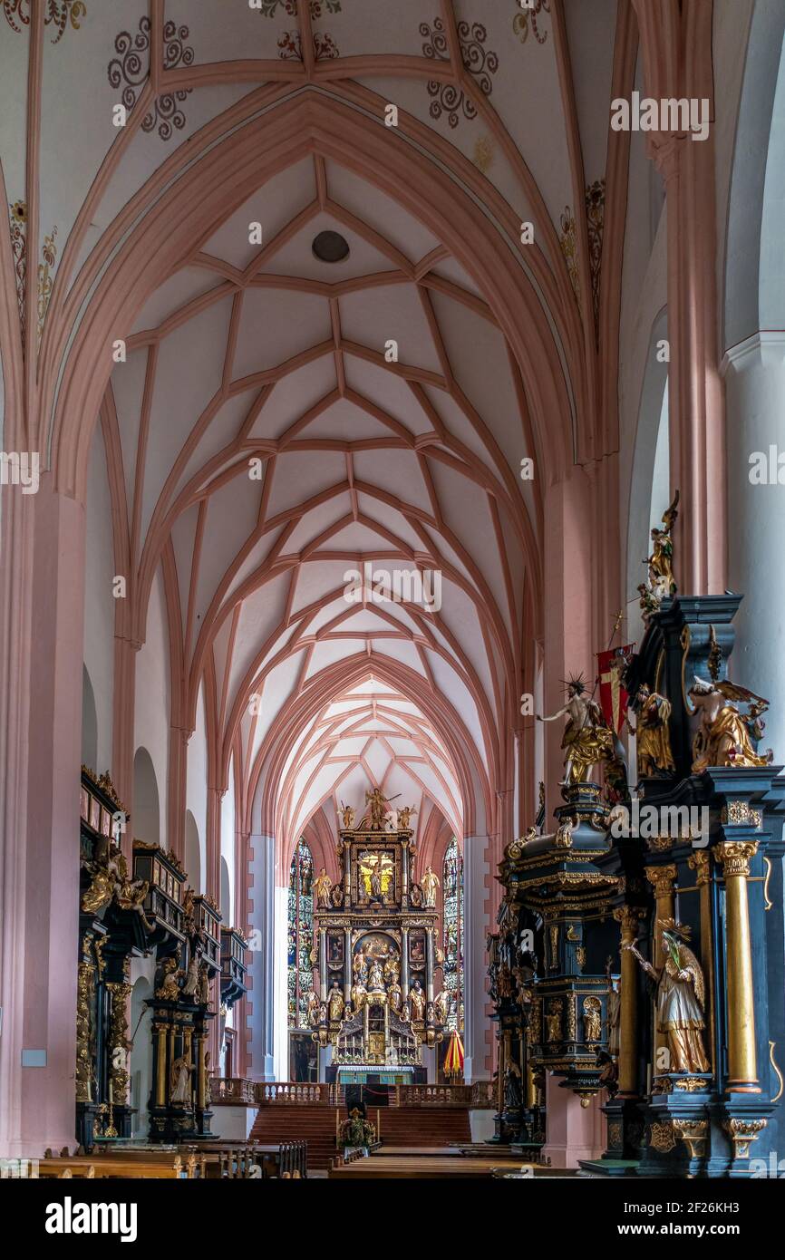Interior View of The Collegiate Church of St Michael in Mondsee Stock ...