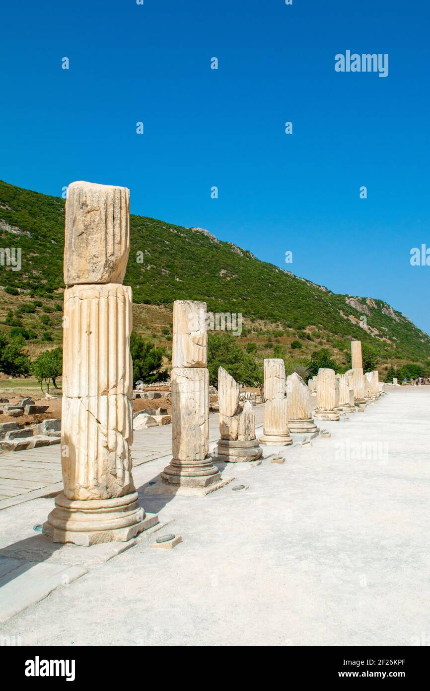 Ruins of an ancient Greek city Ephesus, Turkey Stock Photo - Alamy
