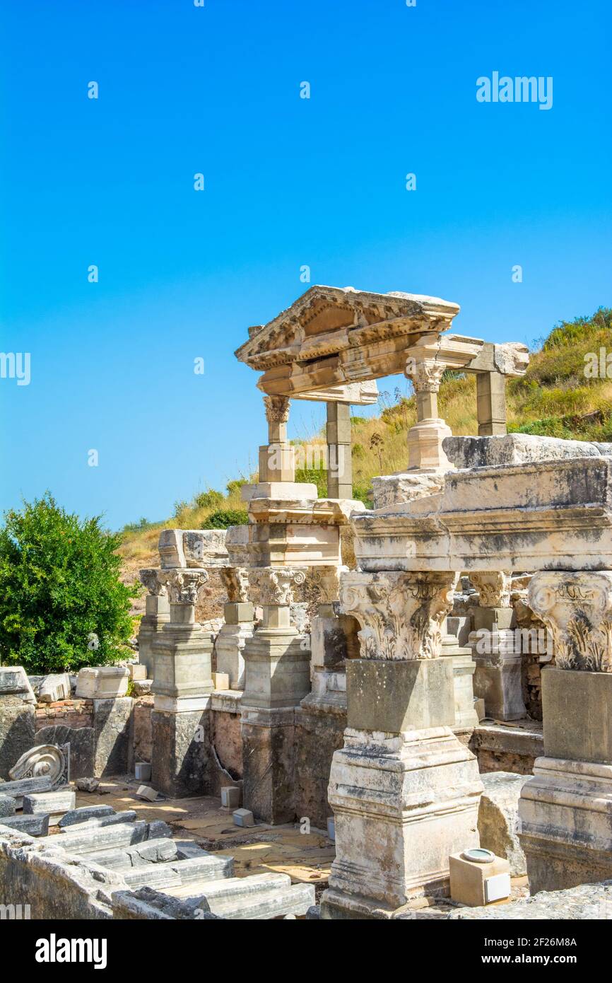 Ruins of an ancient Greek city Ephesus, Turkey Stock Photo - Alamy
