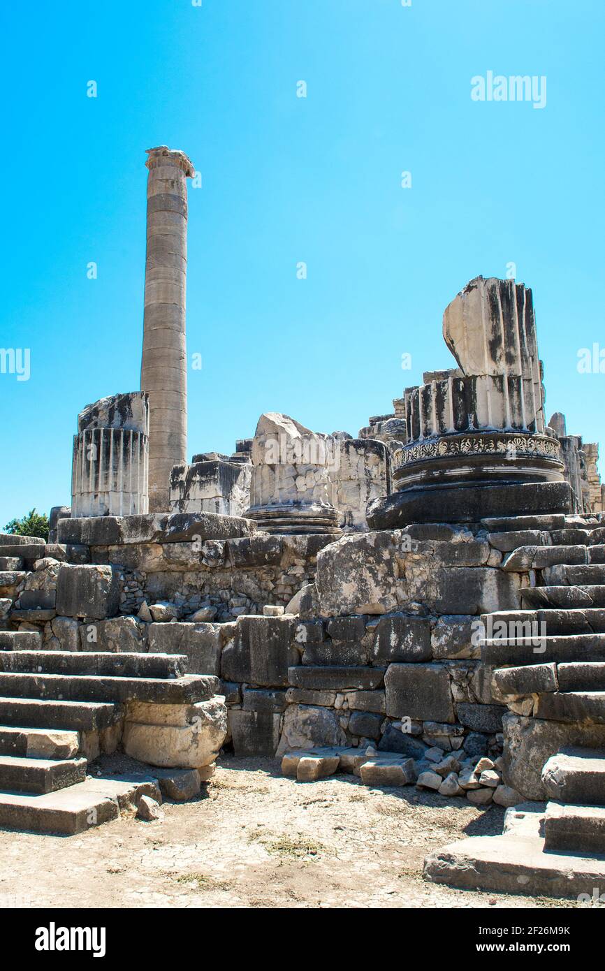 Ruins of the Temple of Apollo in Didim, Turkey Stock Photo - Alamy